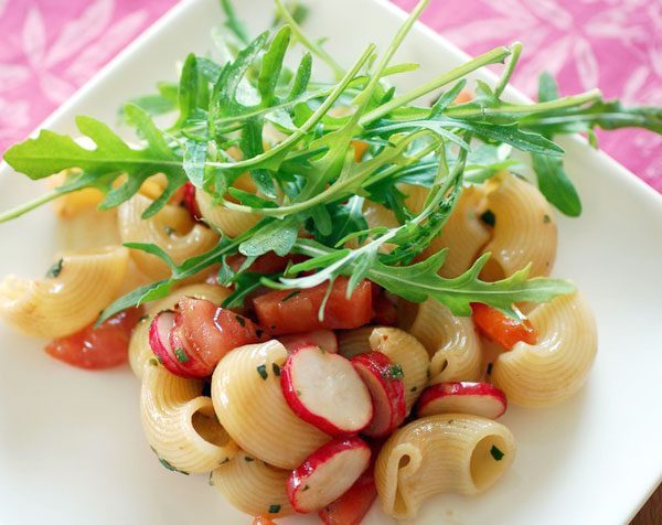 Spring Recipe: Pasta Salad with Radish, Parmesan & Mustard Dressing ...