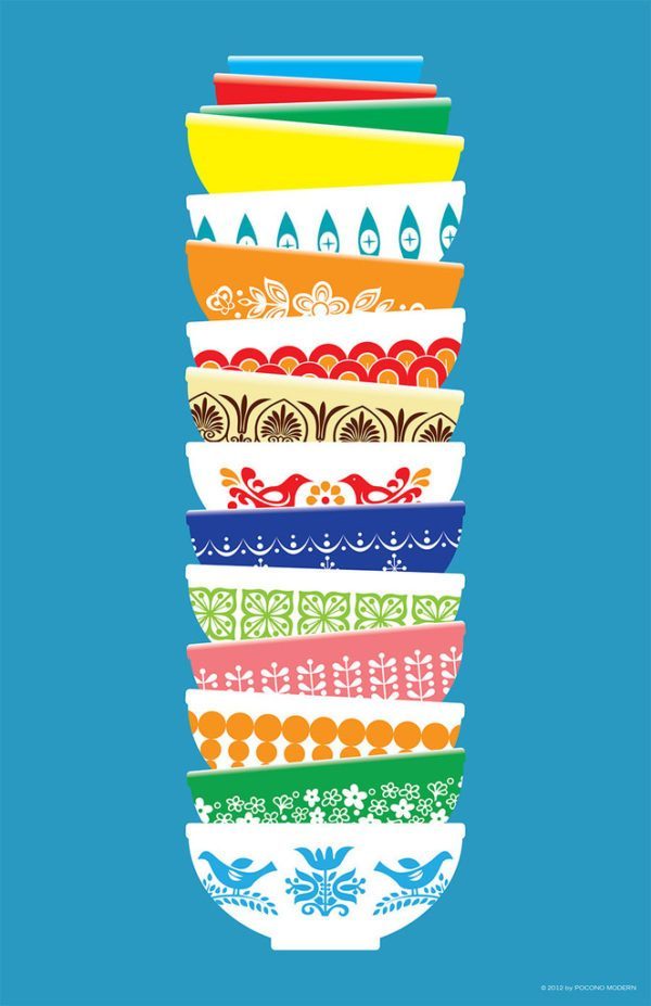Cute Vintage Pyrex Poster — Eatwell101