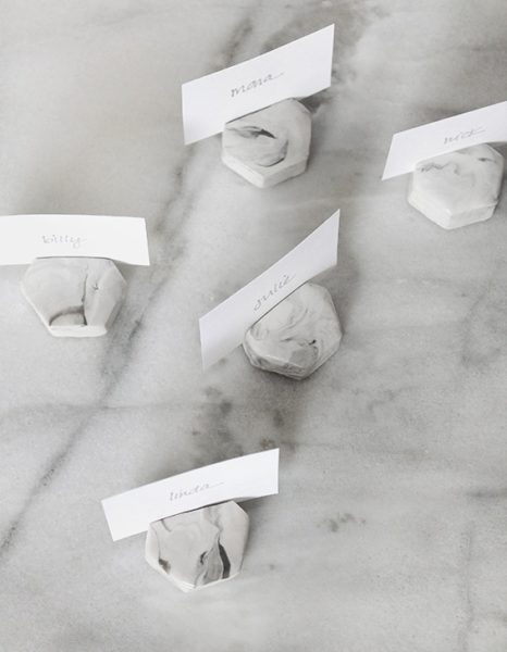 Faux Marble Place Card Holders DIY — Eatwell101