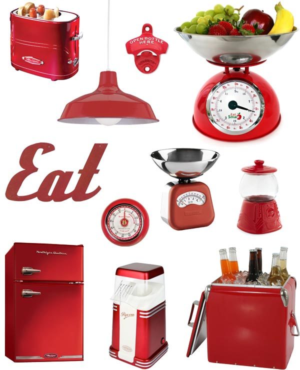 Vintage Red Kitchen Accessories