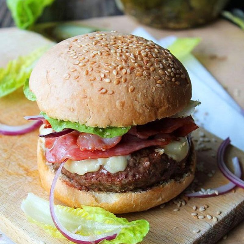 Beef-Bacon Burger Recipe — Eatwell101
