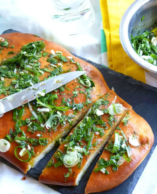 Parmesan Flatbread Recipe with Herbs Pesto — Eatwell101