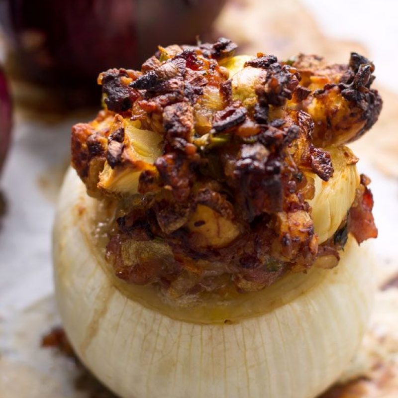 Baked Sausage Stuffed Onions Recipe — Eatwell101
