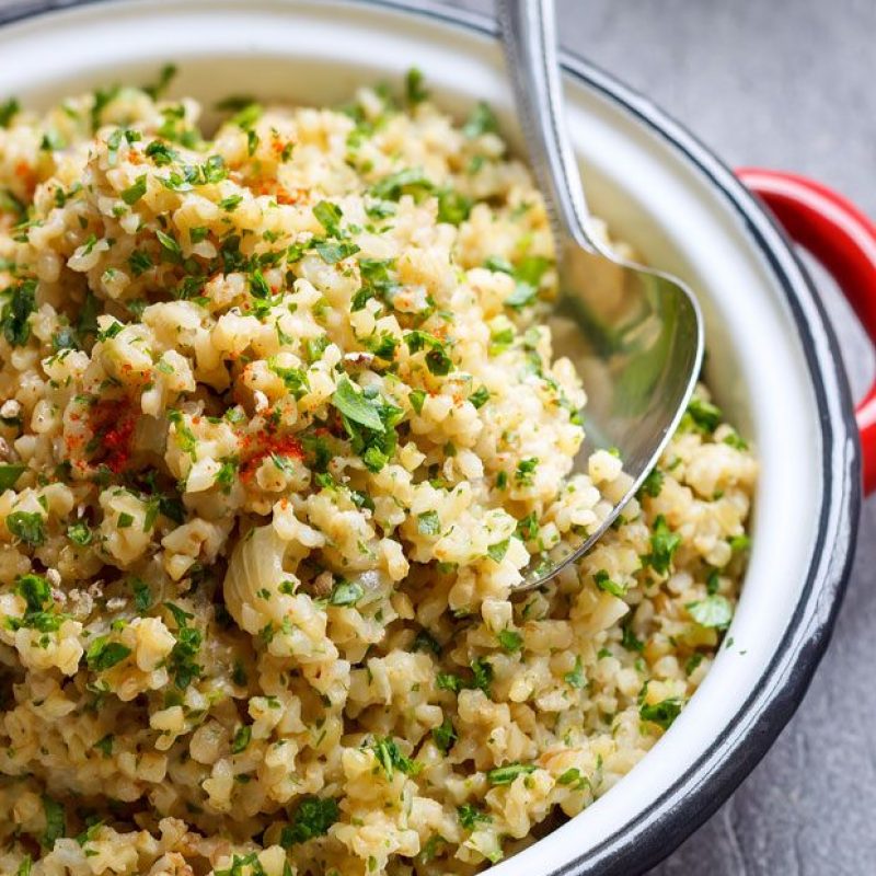 Garlic Butter Bulgur Risotto Recipe — Eatwell101