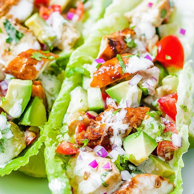 Chipotle Chicken Lettuce Wraps — Eatwell101