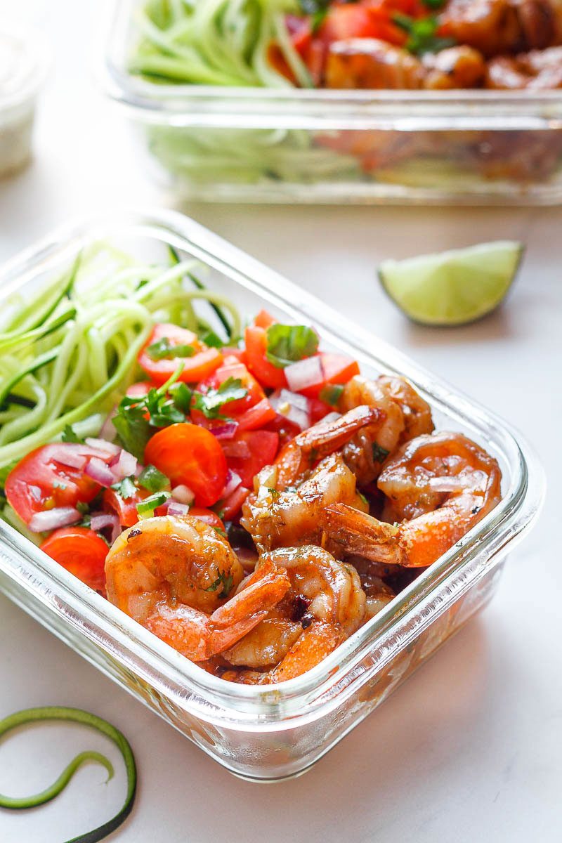 Meal Prep Shrimp Recipe With Zucchini Noodles — Eatwell101