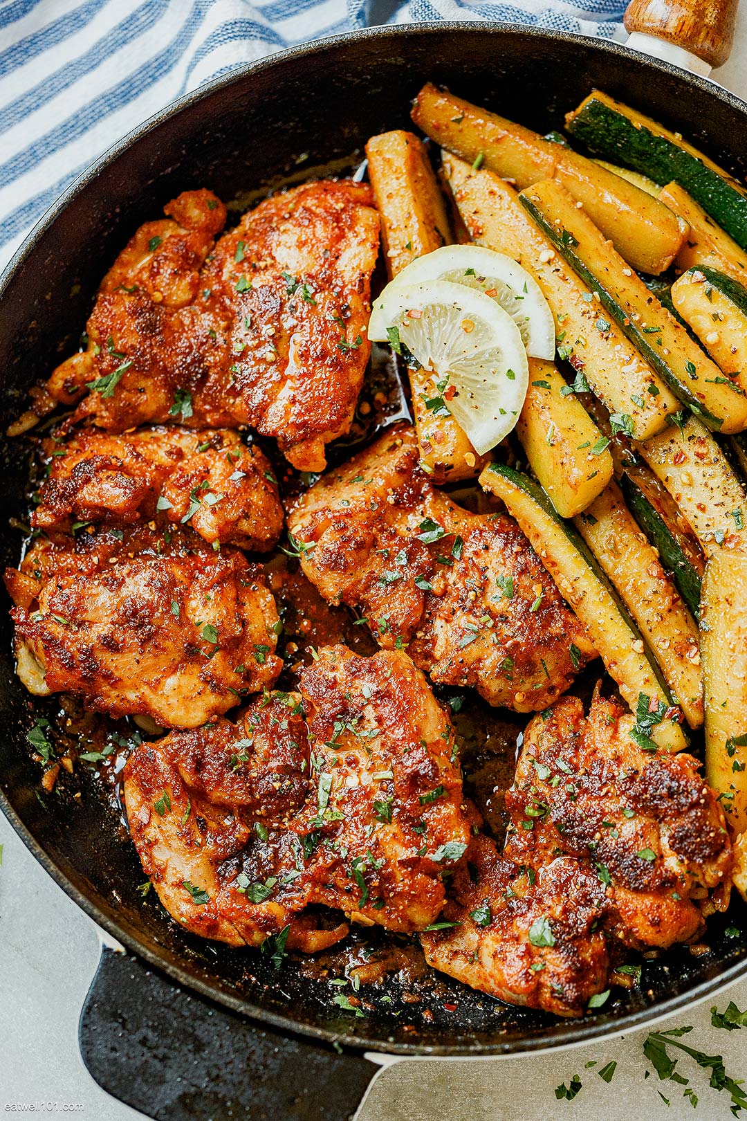 Paprika Chicken Recipe With Zucchini Skillet One Pan Chicken Recipe