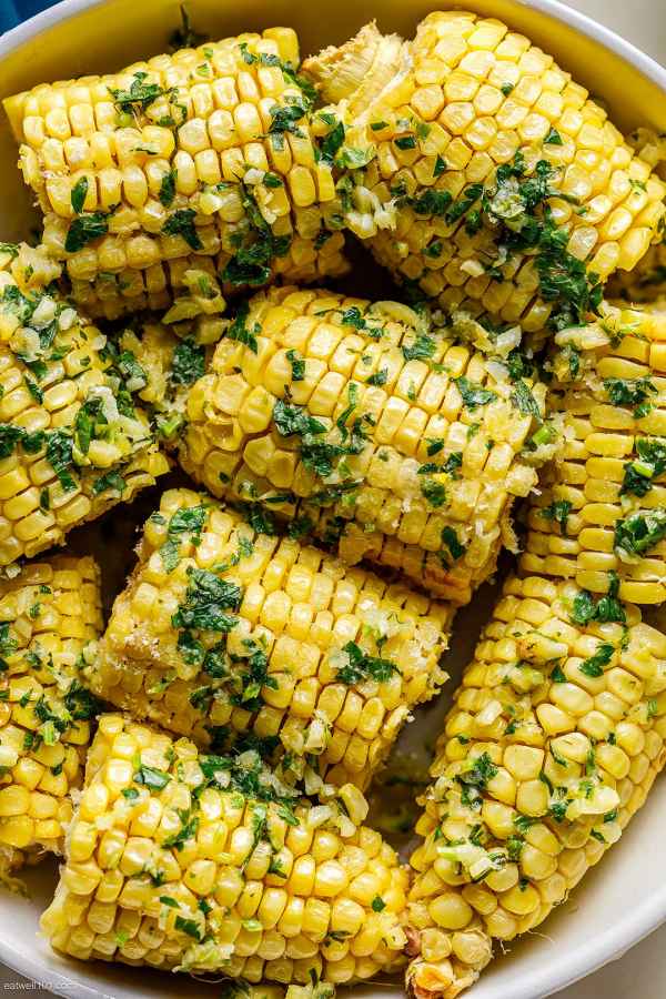 Garlic Parmesan Baked Corn on the Cob Recipe – Baked Corn Recipe ...