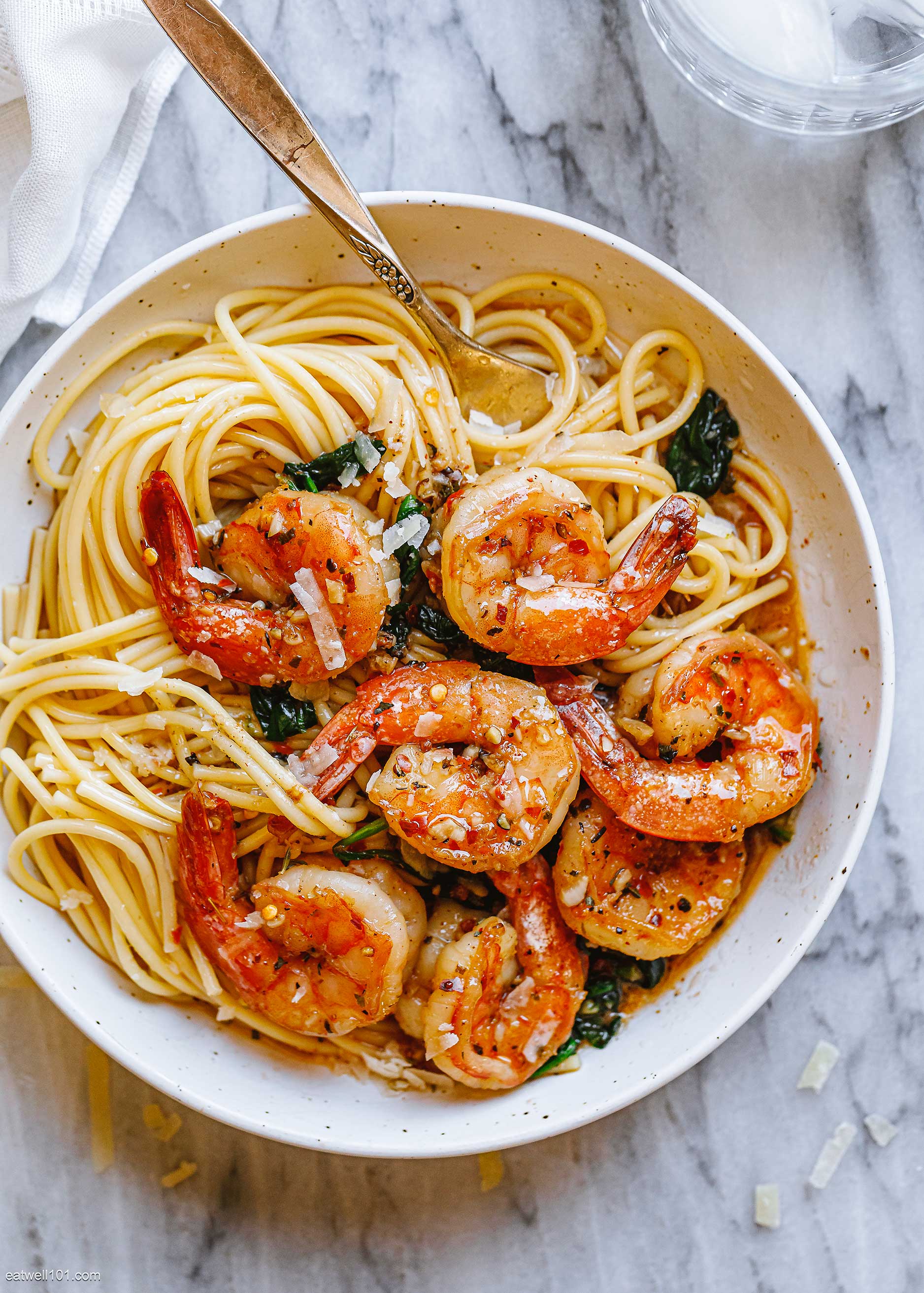 Garlic Butter Shrimp Pasta Recipe With Spinach How To Cook Shrimp