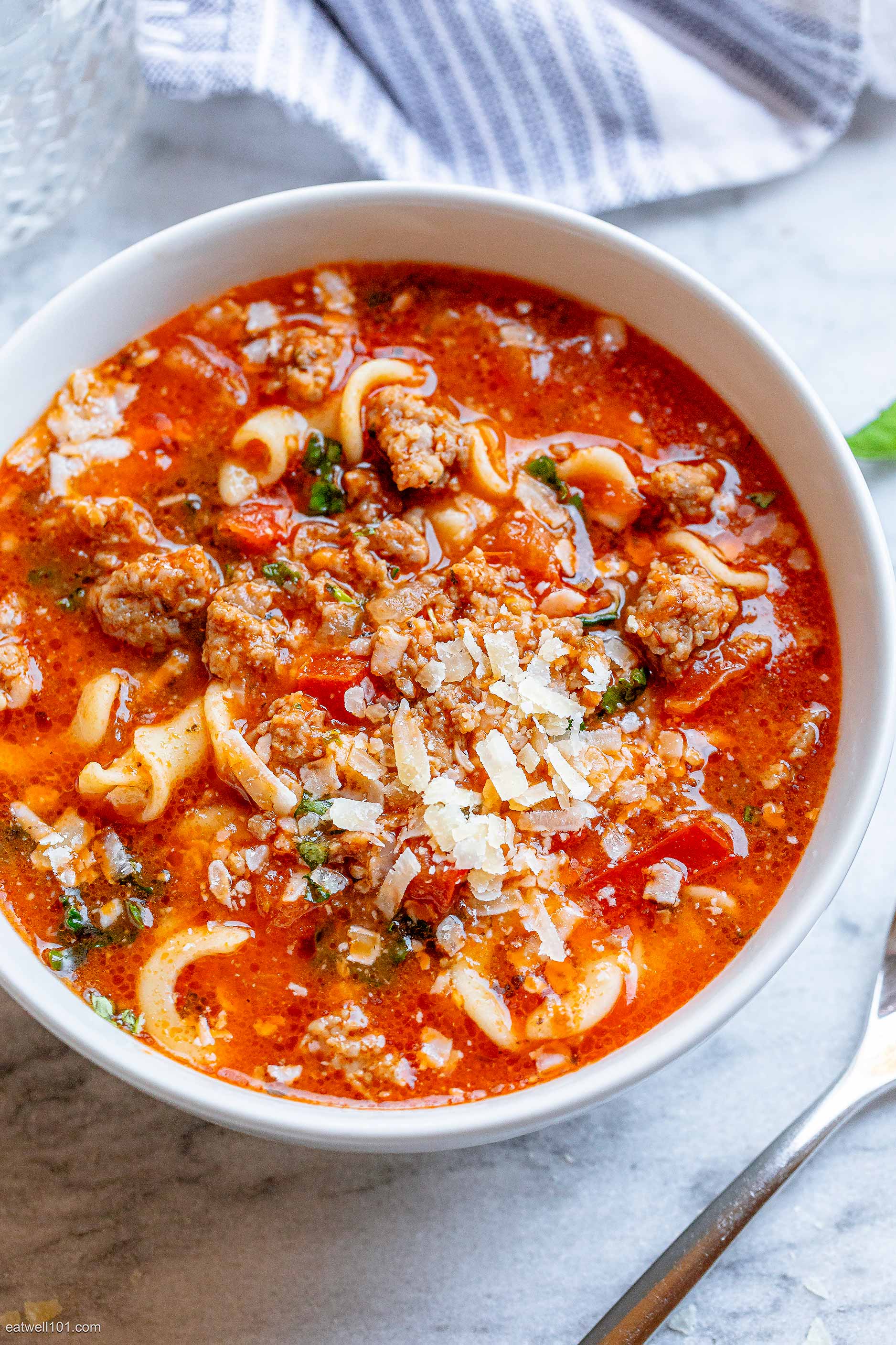Italian Pasta Sausage Soup Recipe How To Make Sausage Soup — Eatwell101