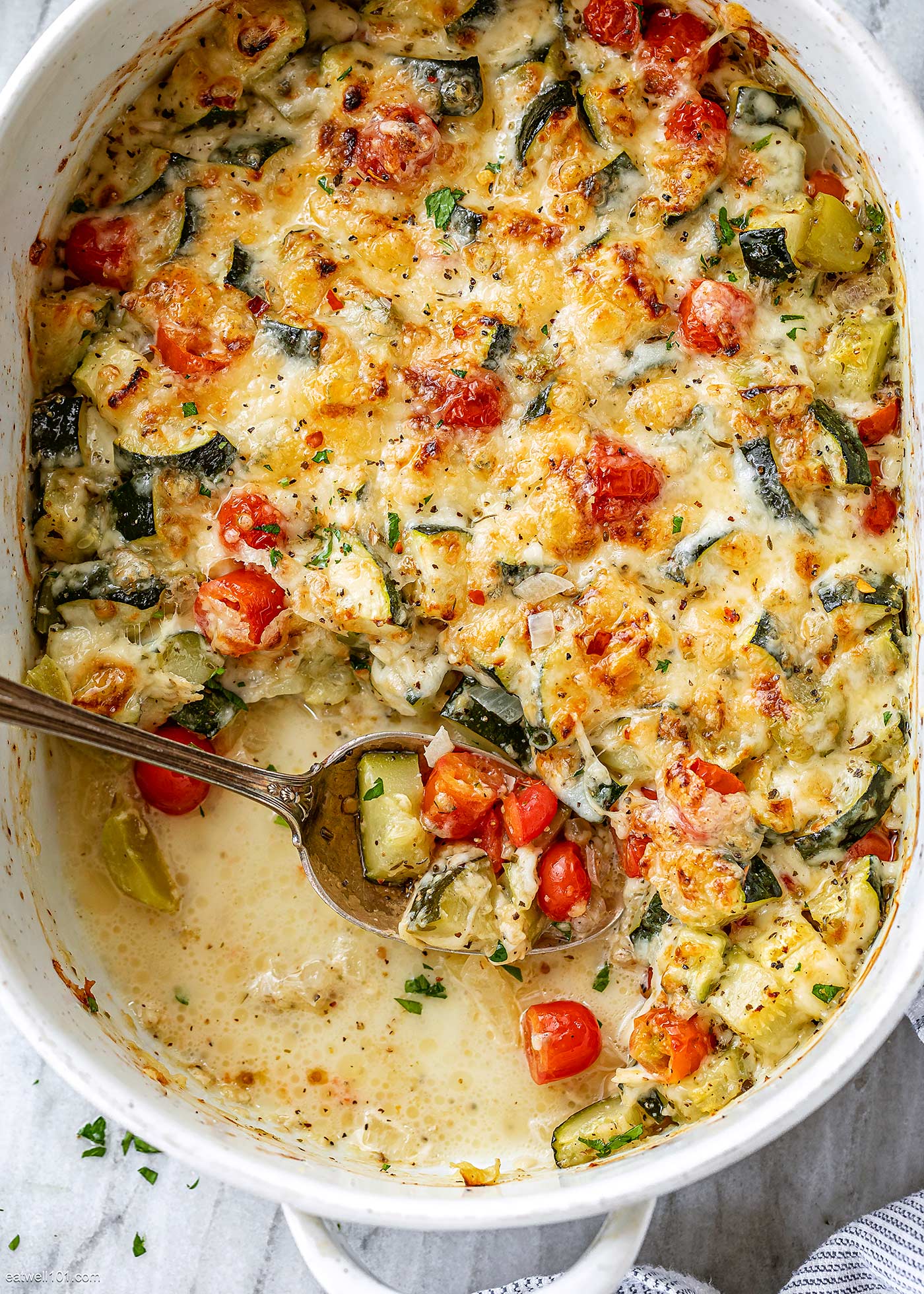 Baked Zucchini And Cheese Recipe Cheesy Zucchini Bake Recipe — Eatwell101