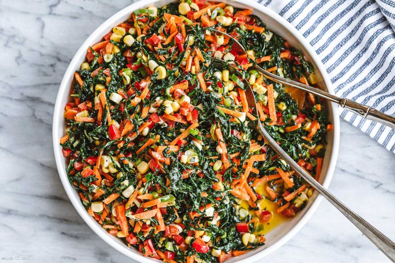 Chopped Kale Salad Recipe – Vegan Chopped Kale Salad — Eatwell101