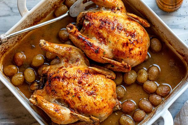 Roasted Cornish Hens Recipe with Grapes – How to Roast Cornish Hen ...