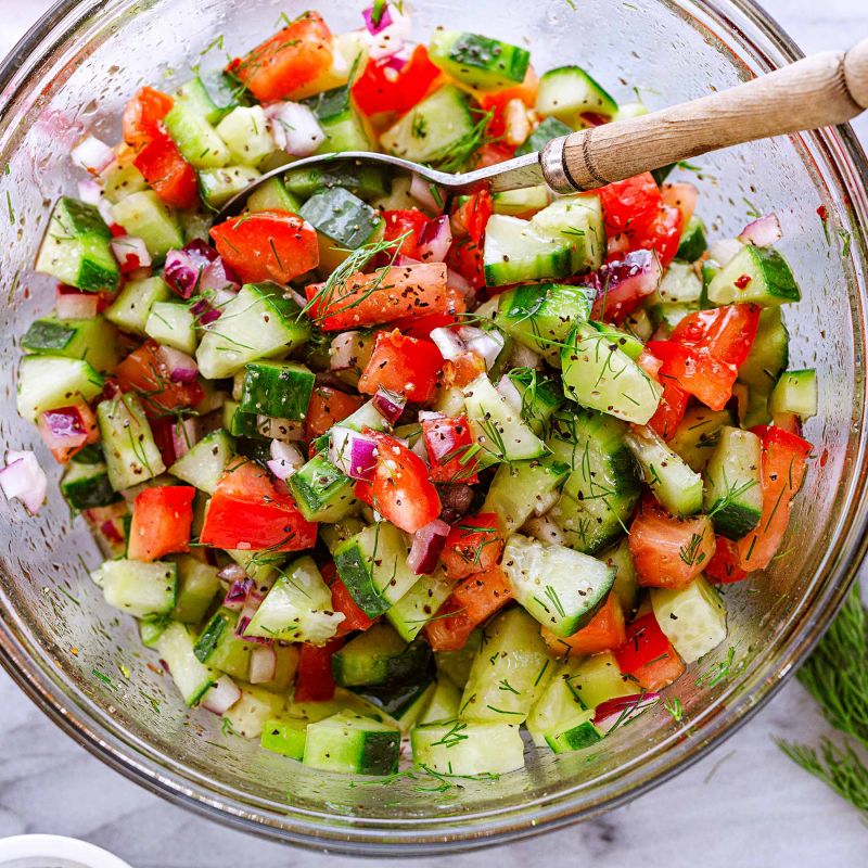 Dill Tomato Salad Recipe – How to Make Tomato Salad — Eatwell101