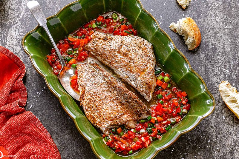 Baked Red Snapper Recipe with Salsa Fresca – Healthy Baked Fish Recipe ...